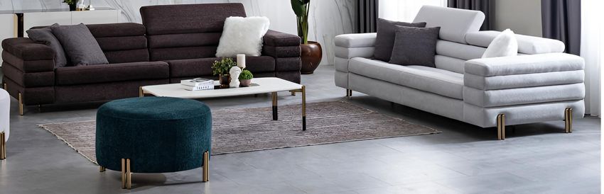Modern Sofa-Set: 4-Sitzer Sofa, 3-Sitzer Sofa und Hocker kaufen bei ...