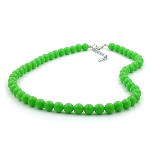 Kette 8mm Kunststoffperlen hellgrün-glänzend 42cm kaufen bei Hood.de