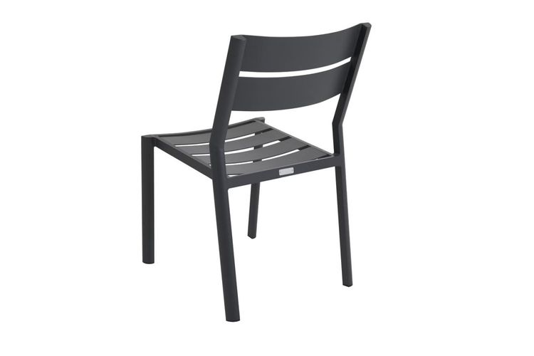 Gartenstuhl Delia aus Aluminium, modern und stapelbar, anthrazit, von ...