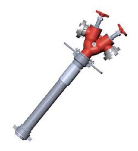 Standrohr 2xB DN80 Rückflussverhinderer DIN14375 Feuerwehr kaufen bei ...