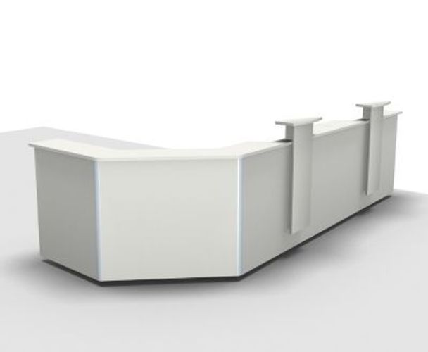 Empfangstheke Solid 400 x 160 cm Empfangstresen Theke Bürotheke ...