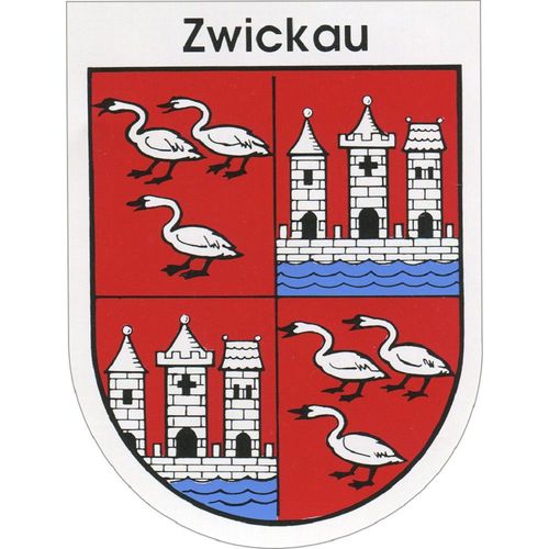 Aufkleber - Zwickau Wappen - 301599 - Gr. ca. 6 x 8 cm kaufen bei Hood.de