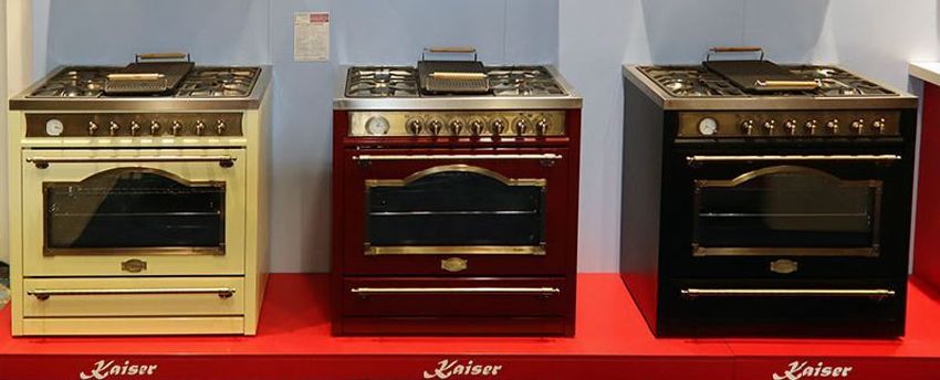 Kaiser HGE 93555 RotEm Retro Gas Elektro Standherd 90 cm Range Coocker ...