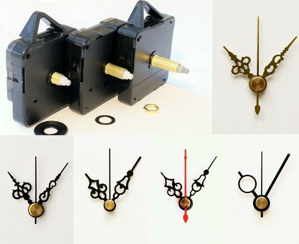 Quarz Uhrwerk lautlos geräuschlos kurze kleine Uhrzeigerset Zeiger-Sets ...