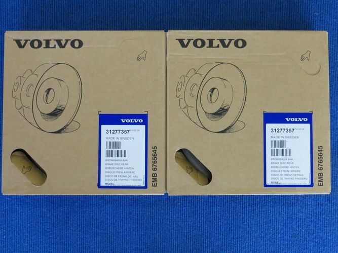 Original Volvo XC60 Bremsscheibensatz hinten, 2x Bremsscheibe 31277357 ...