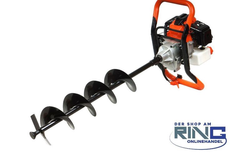 3 PS Benzin Erdbohrer Erdbohrgerät Erdlochbohrer Pfahlbohrer Erd Bohrer ...